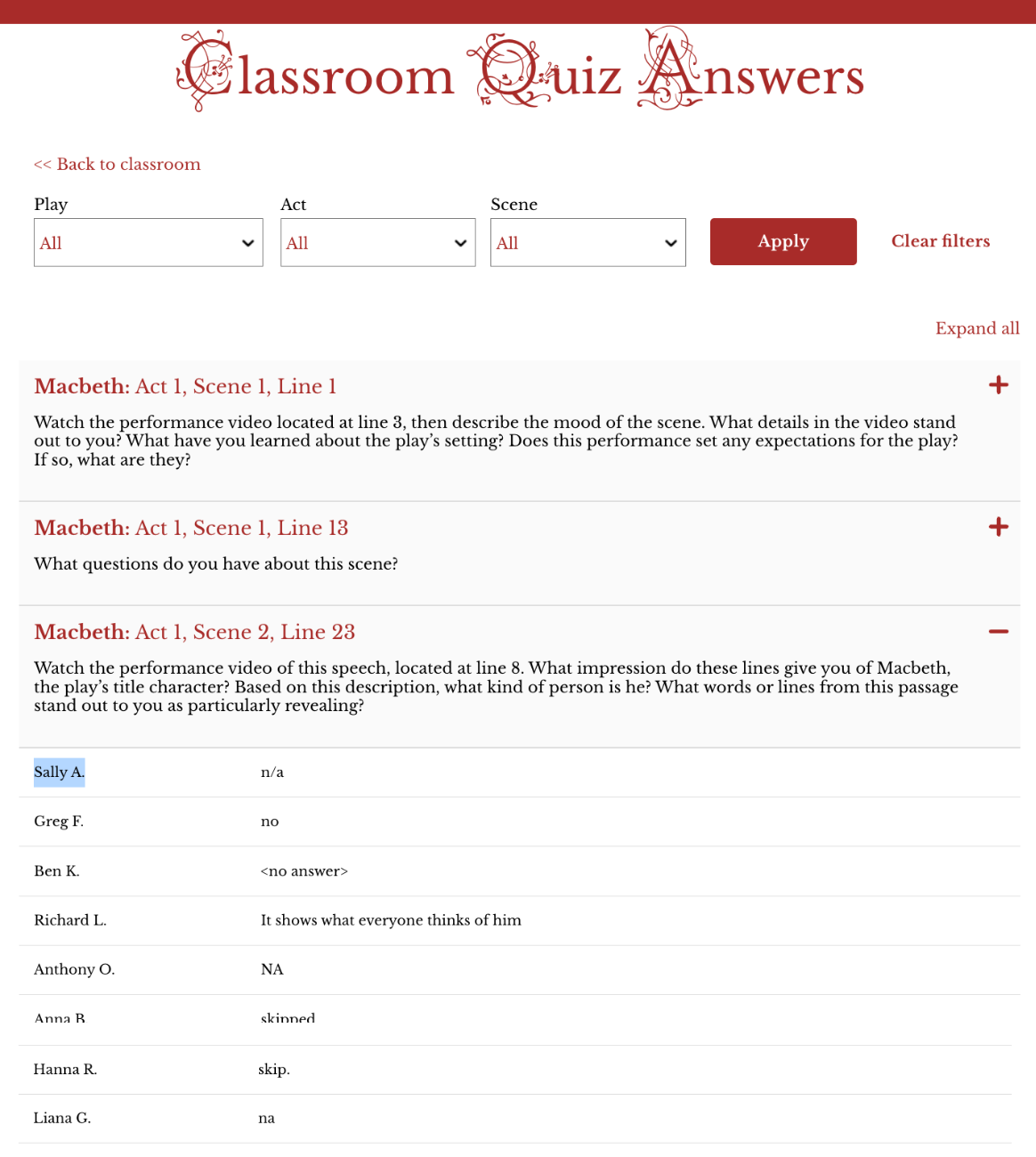 Features | myShakespeare