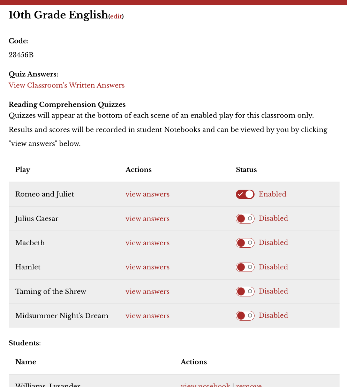 Features | myShakespeare